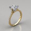 Tall Cathedral Princess Cut Moissanite Engagement Ring – Forever Moissanite