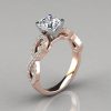 Infinity Design Round Cut Moissanite Engagement Ring - Forever Moissanite