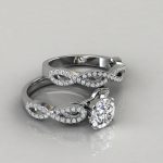 Moissanite Infinity Design Round Cut Bridal Set Rings - Forever Moissanite