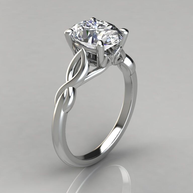 Double Split Shank Oval Cut Solitaire Moissanite Engagement Ring ...