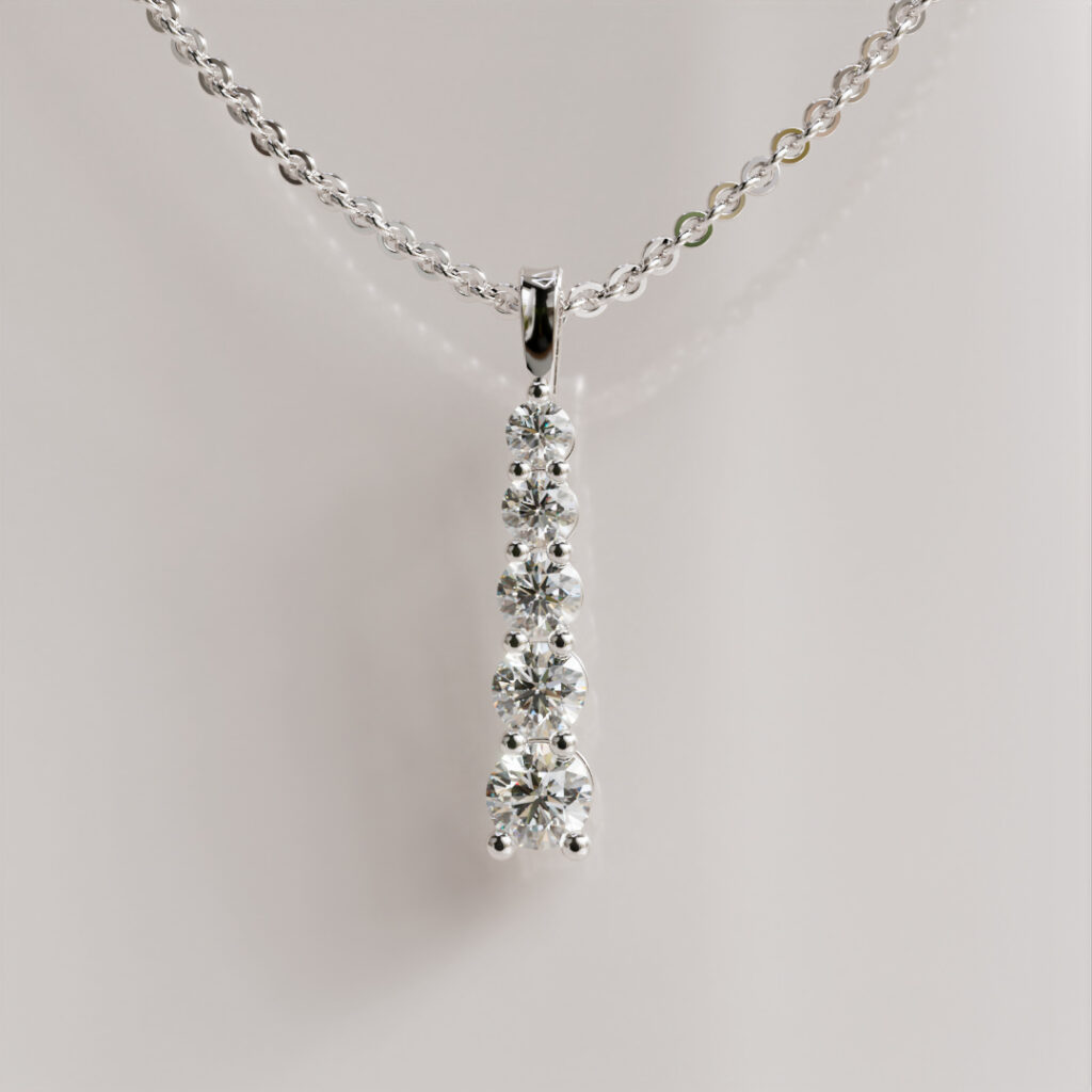 Triple Circle Moissanite Infinity Pendant - Forever Moissanite