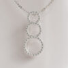 Triple Circle Moissanite Infinity Pendant | Forever Moissanite